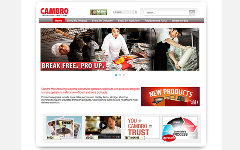 Catering Insight - Online makeover for Cambro